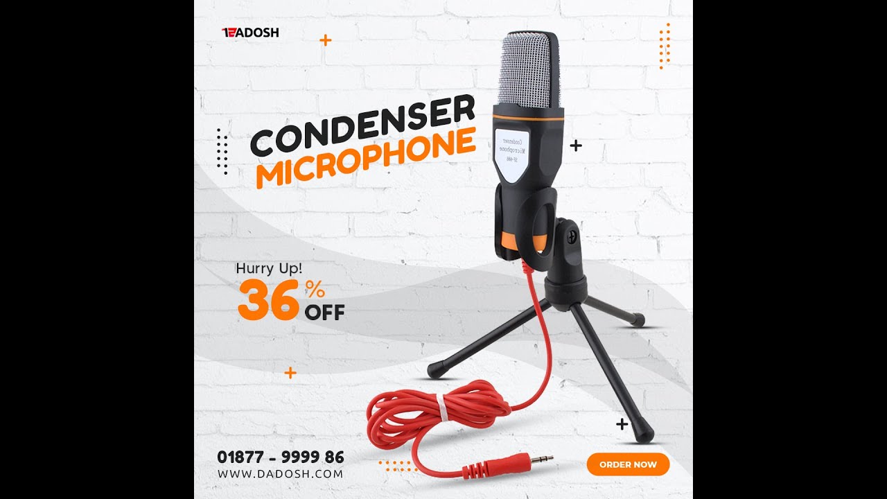 SF-666 Small Desktop Condenser Microphone - YouTube