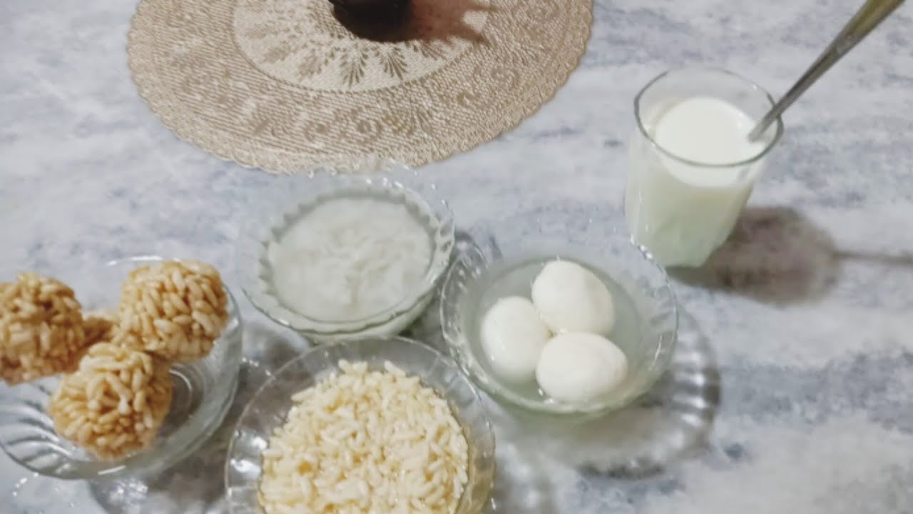 Healthy and refreshing food for everyone// চিড়া মুড়ি দুধ কলা ও মিষ্টি ...