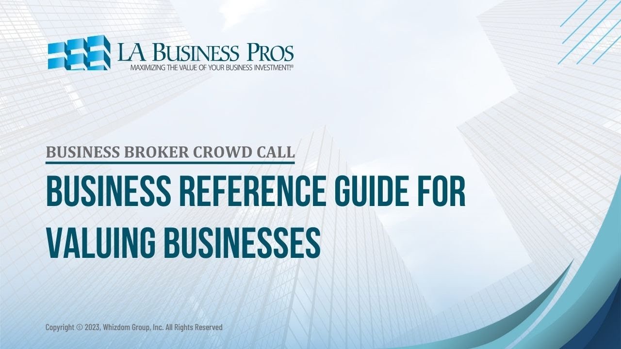 Business Reference Guide for Valuing Businesses - YouTube