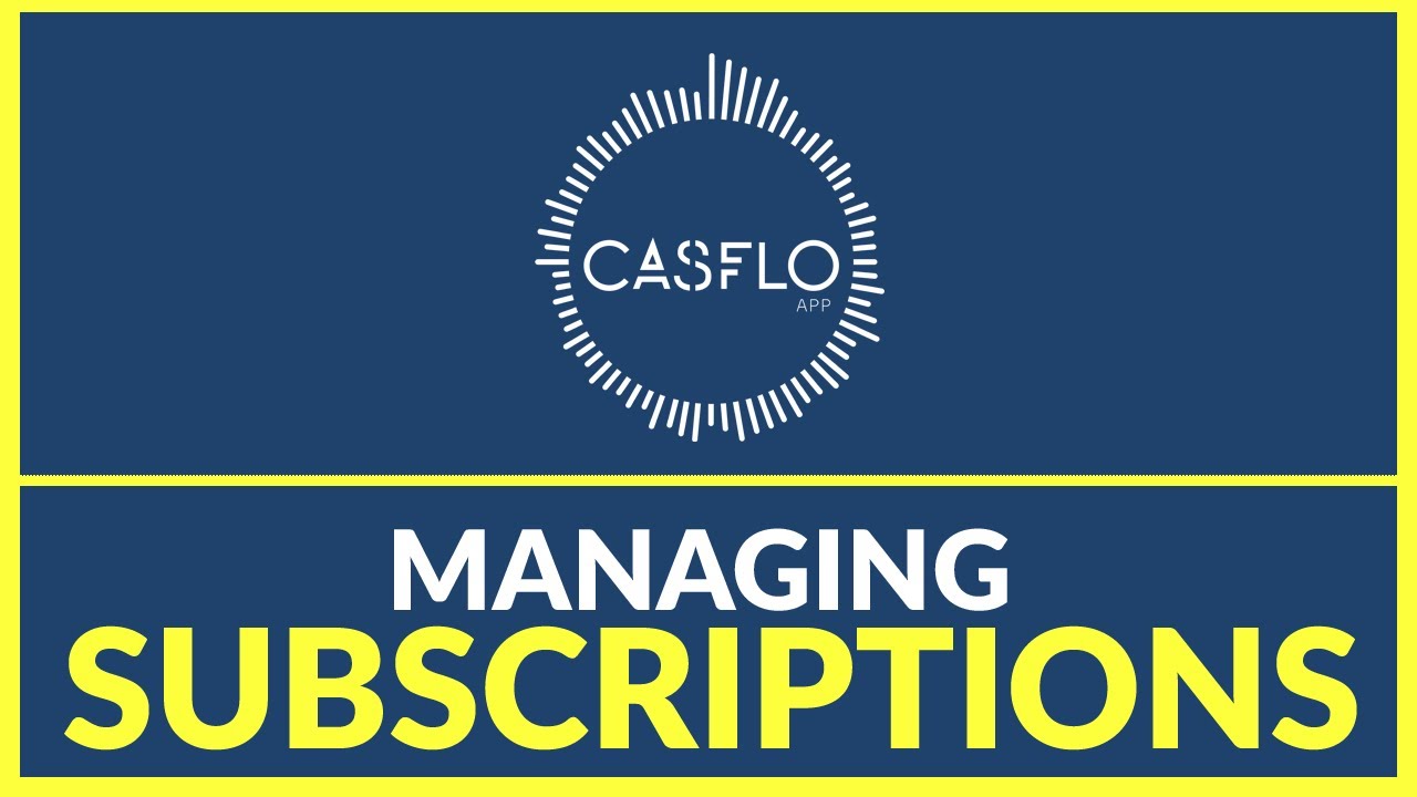 Managing the subscriptions - YouTube