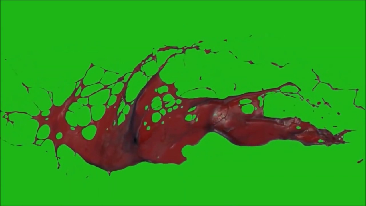 Blood Splatter Green Screen 2 - YouTube