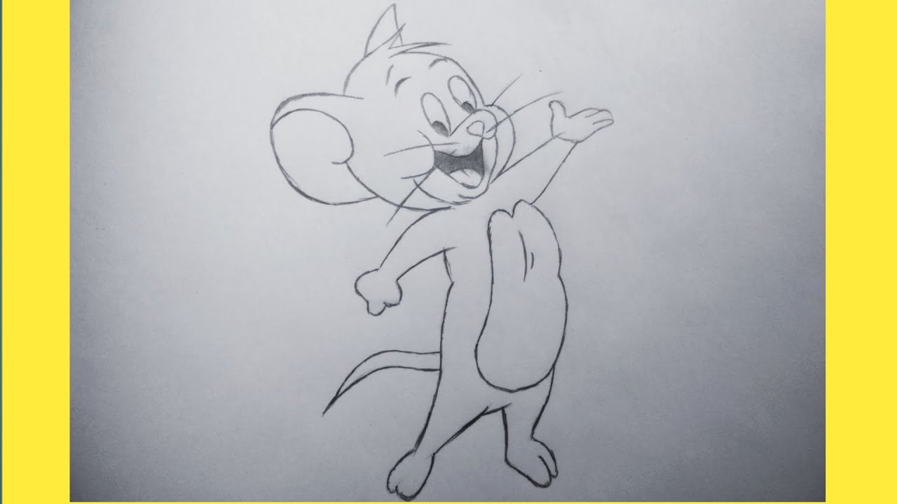 How To Draw Jerry Mouse | Tom & Jerry | Drawing Easy - YouTube
