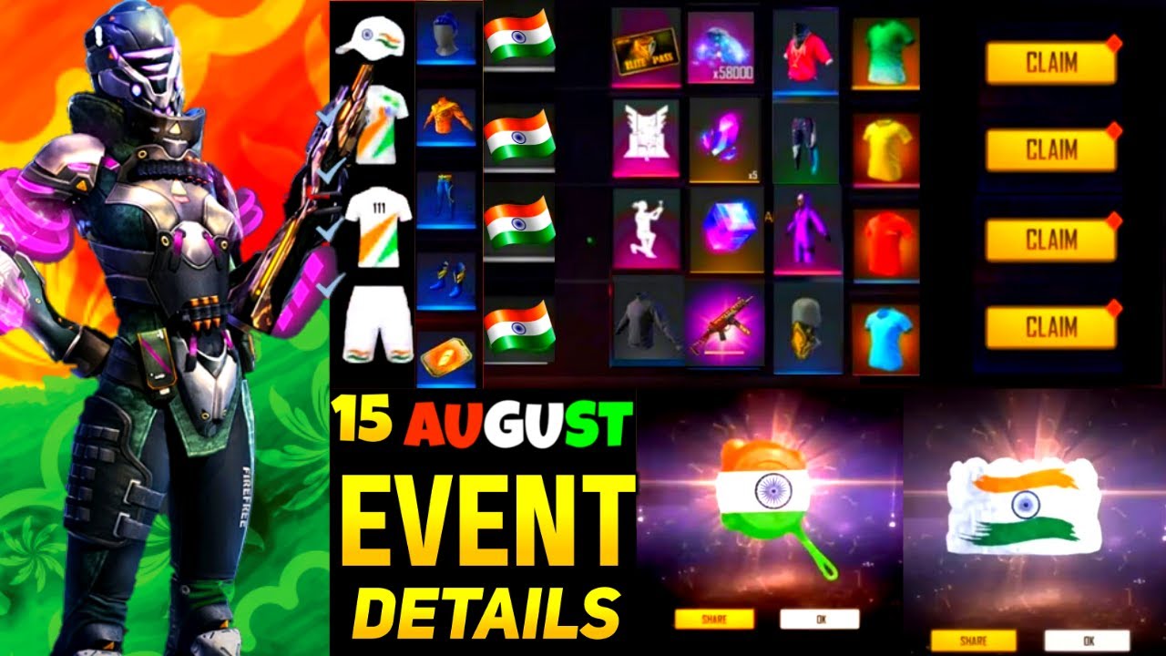 Free Fire 15 august event 2021 | free fire 15 august event | free fire ...