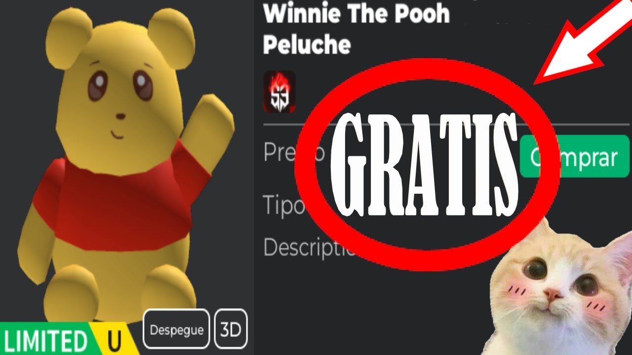 Consigue gratis a winnie the pooh y mas items gratis en roblox - YouTube