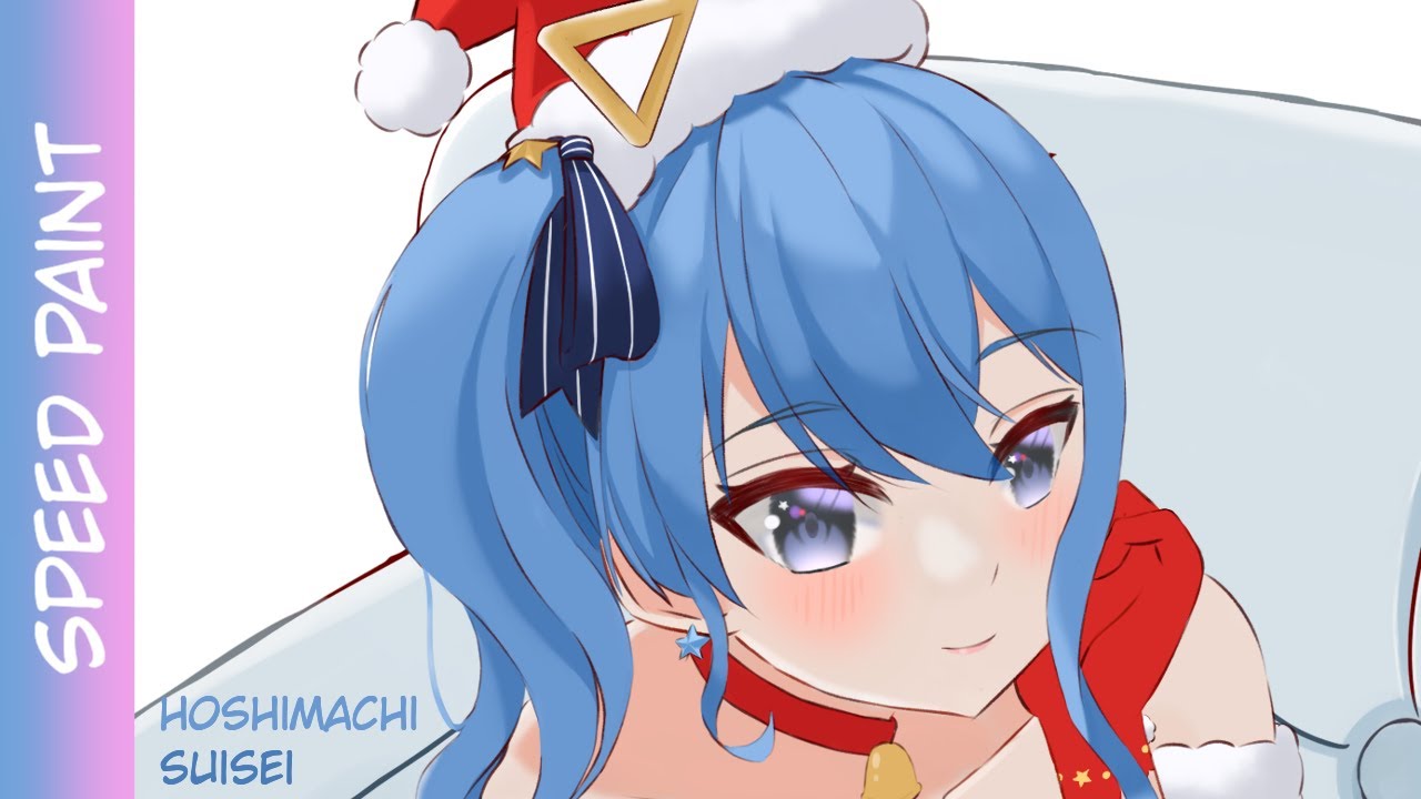 Suisei Santa [Hololive][Medibangpaint][Vtuber] - YouTube