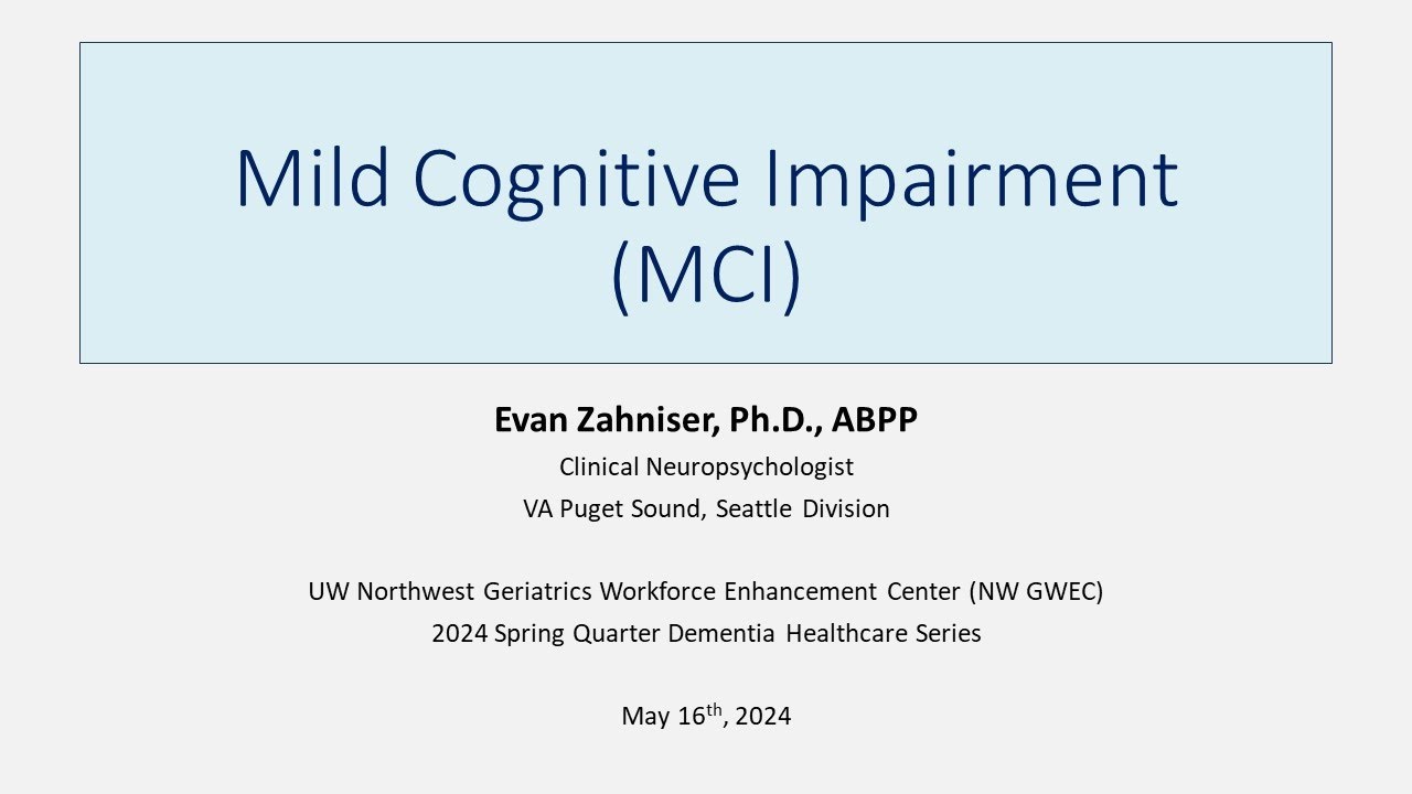 Mild Cognitive Impairment (MCI) - YouTube