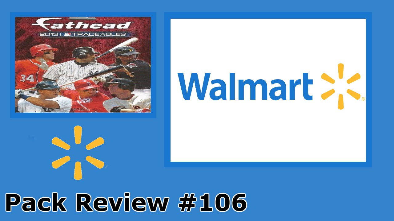 Pack Review #106: Walmart 2013 Fathead Mlb Tradeables .98 cents - YouTube