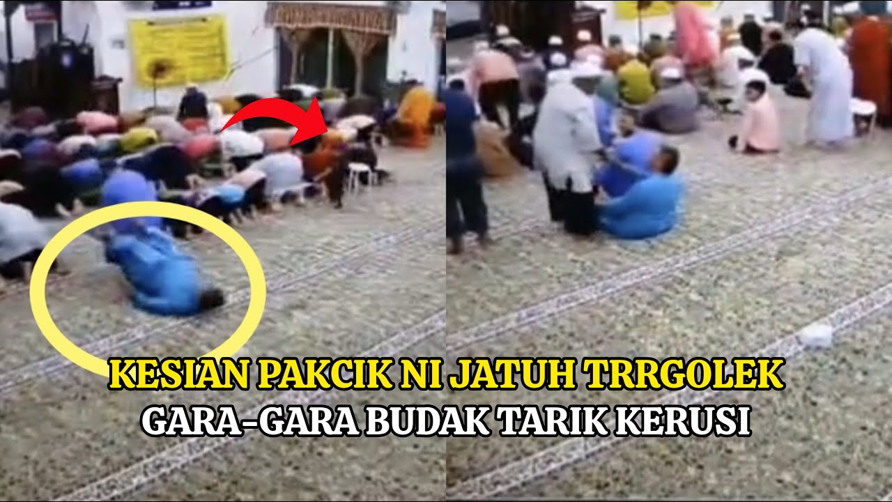 "GERAMNYA" - PAKCIK J4TUH TERDUDUK LEPAS BUDAK MAIN TARIK KERUSI MASA ...