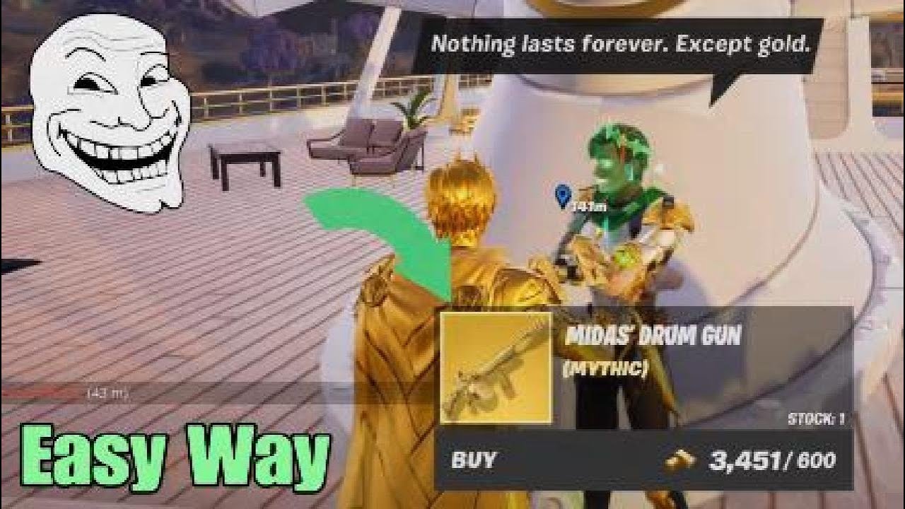 Easily Damage Players With Midas' Drum Gun or Drum Guns - Fortnite Rise ...