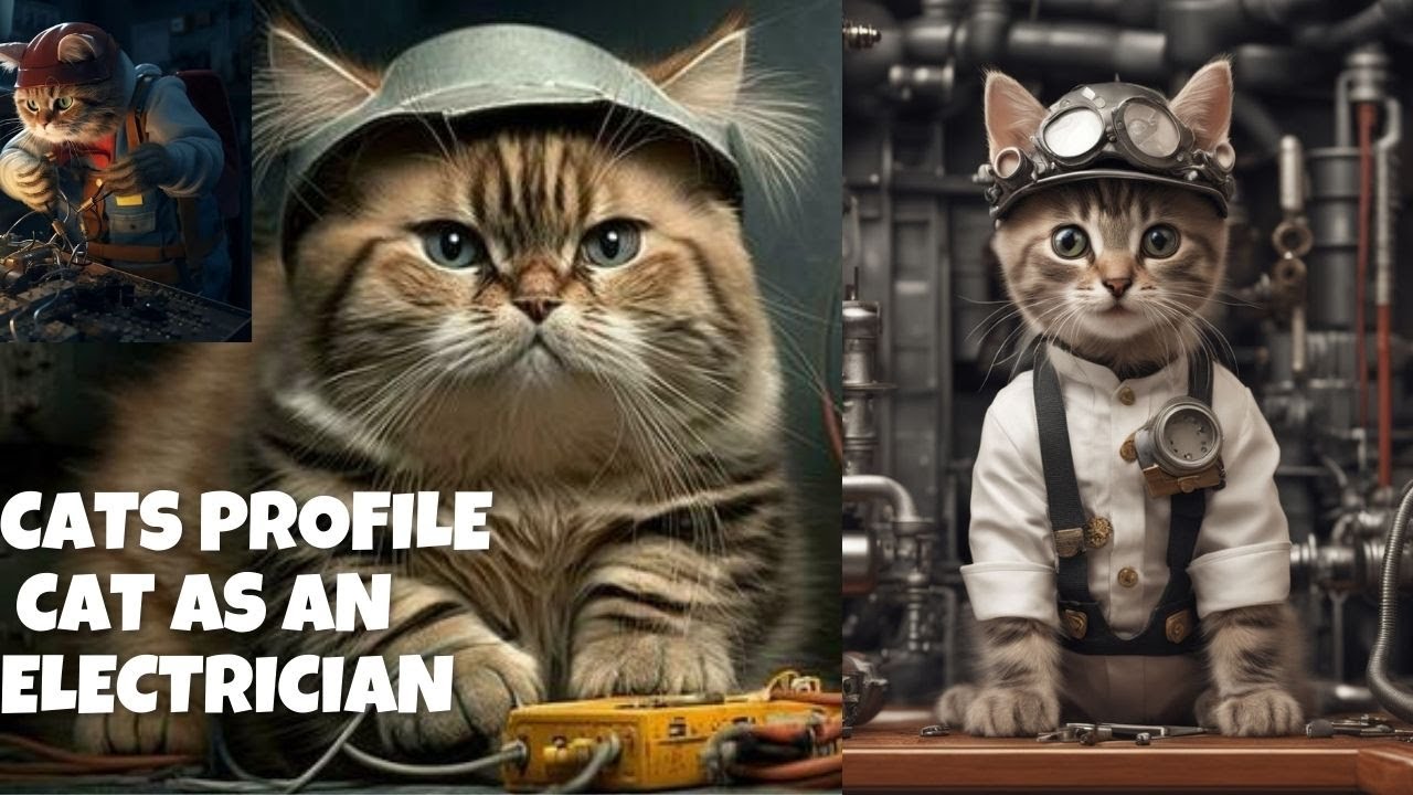 Fur-Powered Fixer: Cat's Day as an Electrician 🐱⚡"|Cat Works like ...