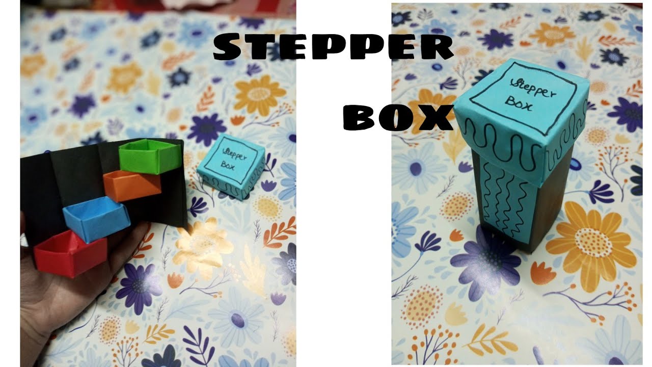 DIY stepper box | Manahil art and craft - YouTube