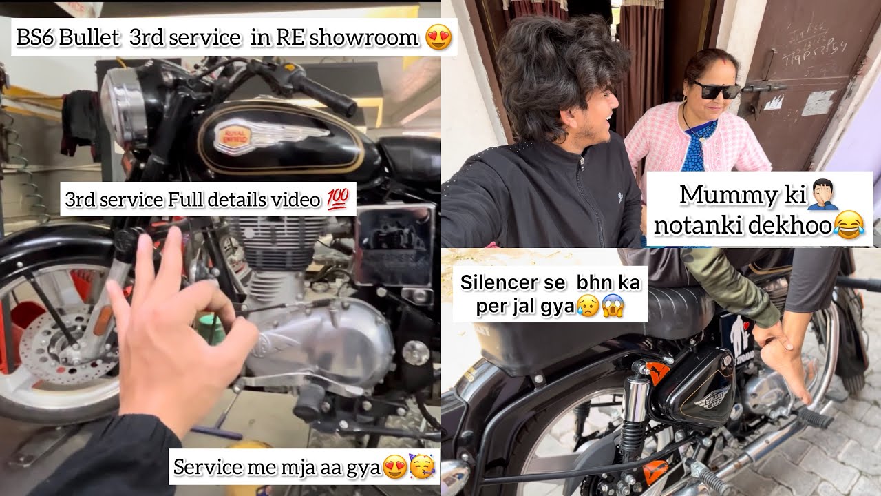 BS6 Bullet 3rd service in RE showroom full details video👍🏻service me ...