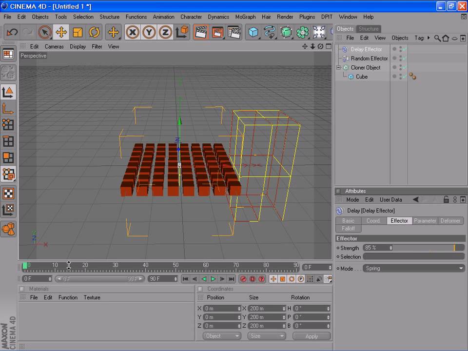 Delay Effector::cinema 4d - YouTube