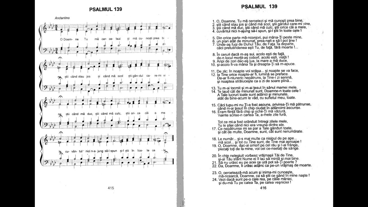 Psalmul 139 interpretat de Nicolae Moldoveanu in Cantarile Psalmilor (Psalmii Cantati) - YouTube