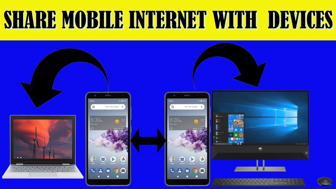 How to share internet from phone to pc,laptop,computer and mobile - YouTube
