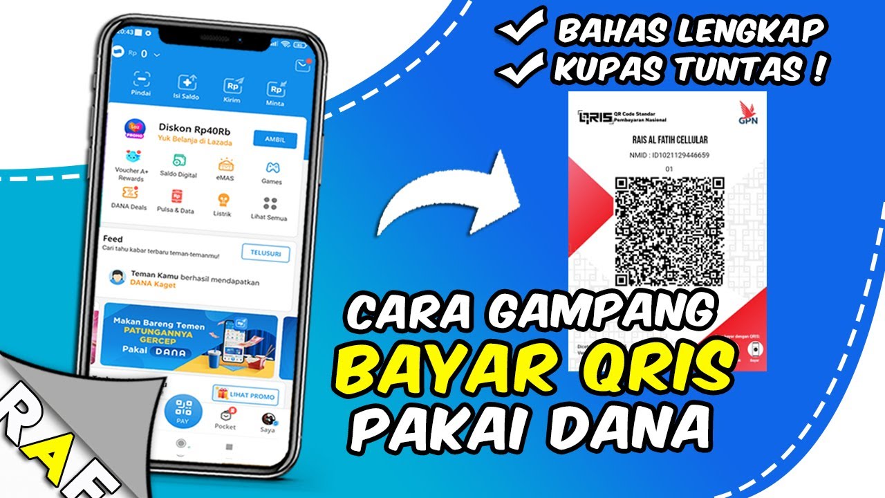 Gampang Banget ! Cara Bayar QRIS DANA - YouTube