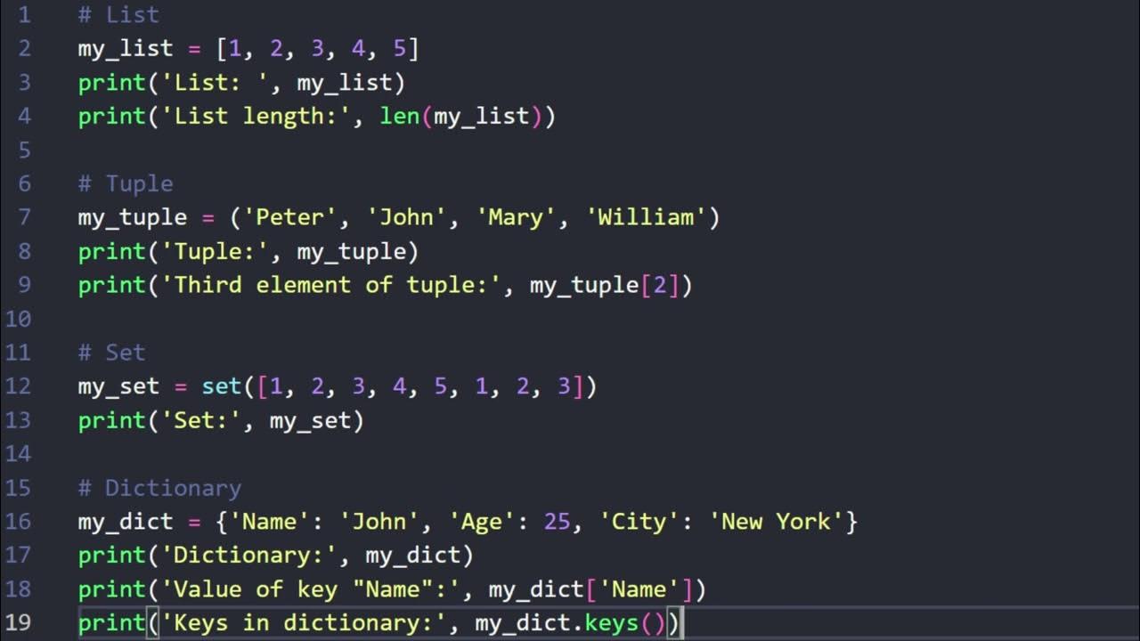 Python Data Structures Youtube