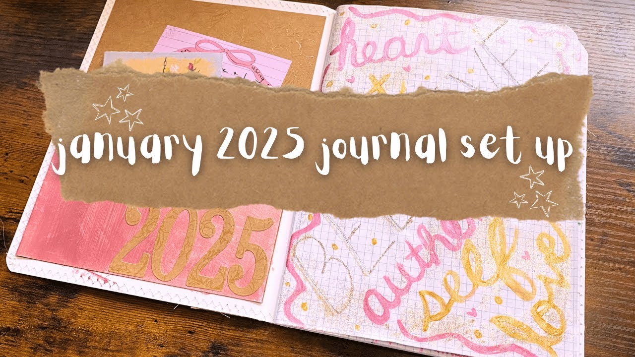 January 2025 junk journal planner set up + FREEBIES🫶 - YouTube