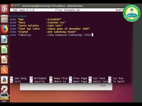 Pemrograman Shell tentang penginputan data - YouTube