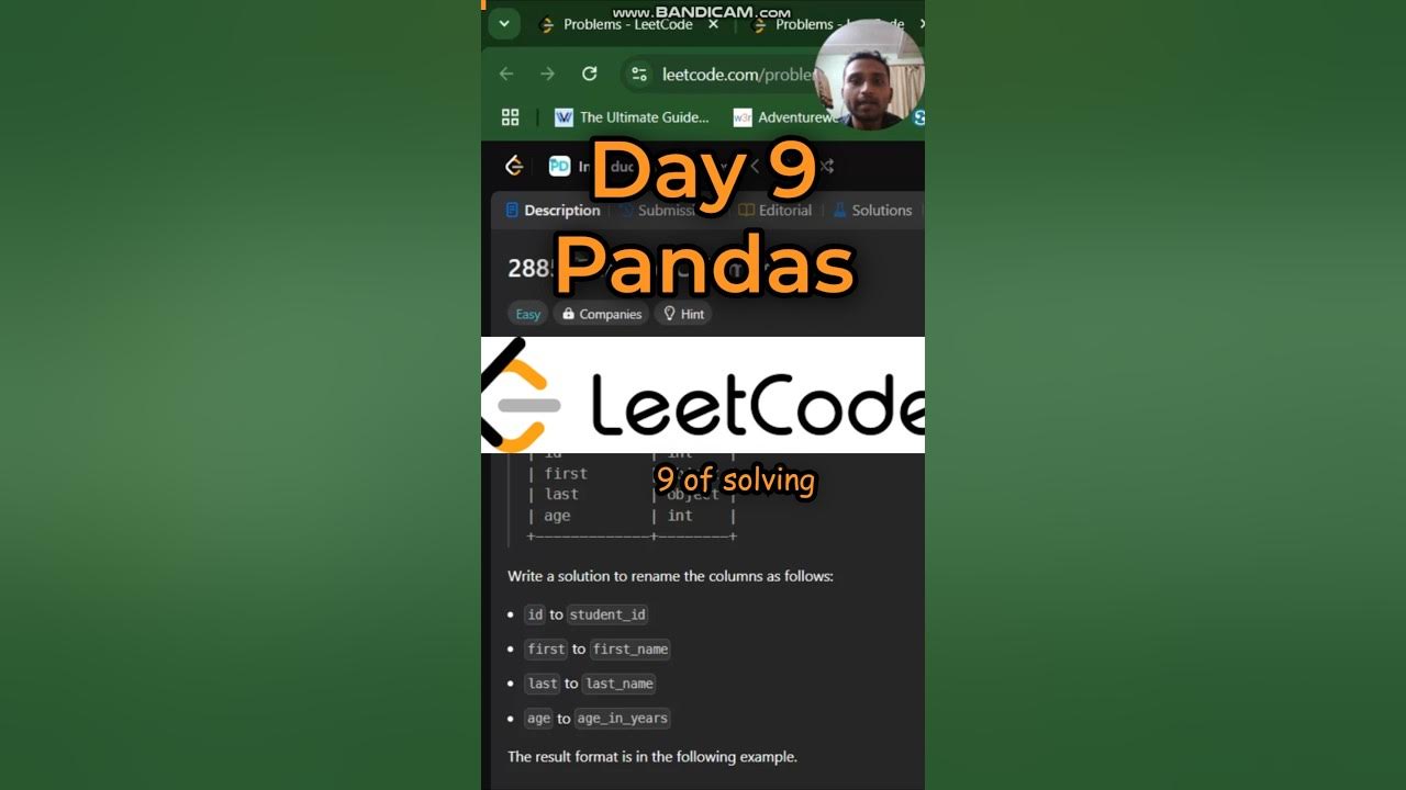 Pandas Leetcode Day 8 How To Rename Columns In Pandas Dataframes