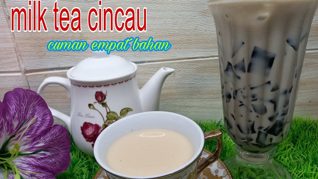 minuman viral!! roasted milk tea cincau - YouTube