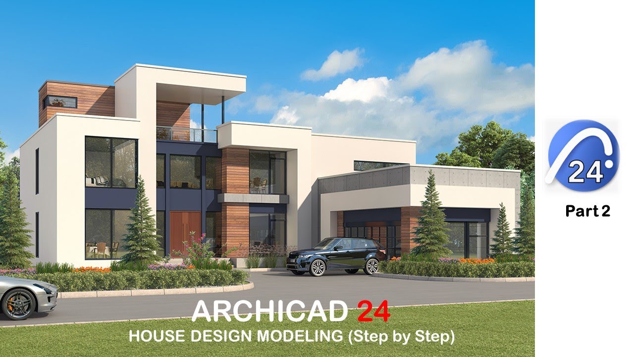 Archicad - House modeling G+1+P - YouTube