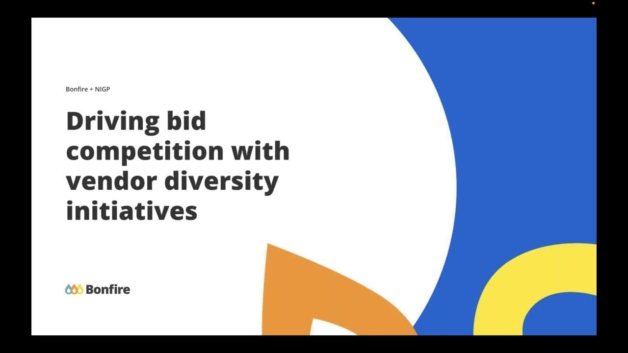 Driving bid competition in public procurement with vendor diversity ...