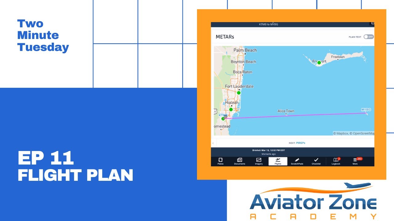 Filing a Flight Plan on Foreflight app | Online Aviation School | Miami ...