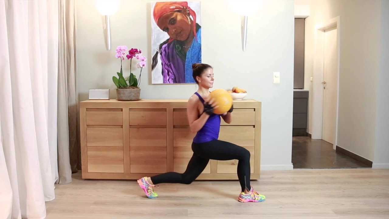 LUNGES WITH TORSO ROTATION - YouTube