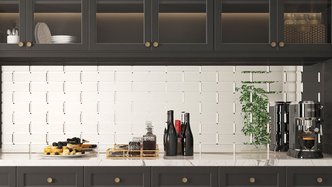 Diflart Beveled Reflection Silver Mirror Subway Tile 3x10 Inch - YouTube