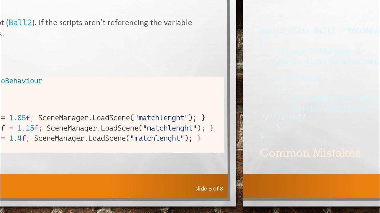 How to Correctly Use Variables from One Script in a Different Scene in Unity - YouTube