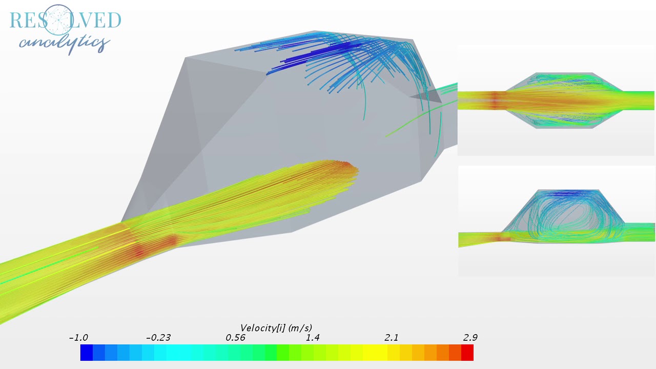 CFD Simulation of Diffuser without Perforated Plates - YouTube