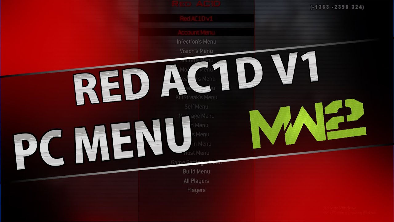 RedAC1D V1 - Mw2 PC Menu - YouTube