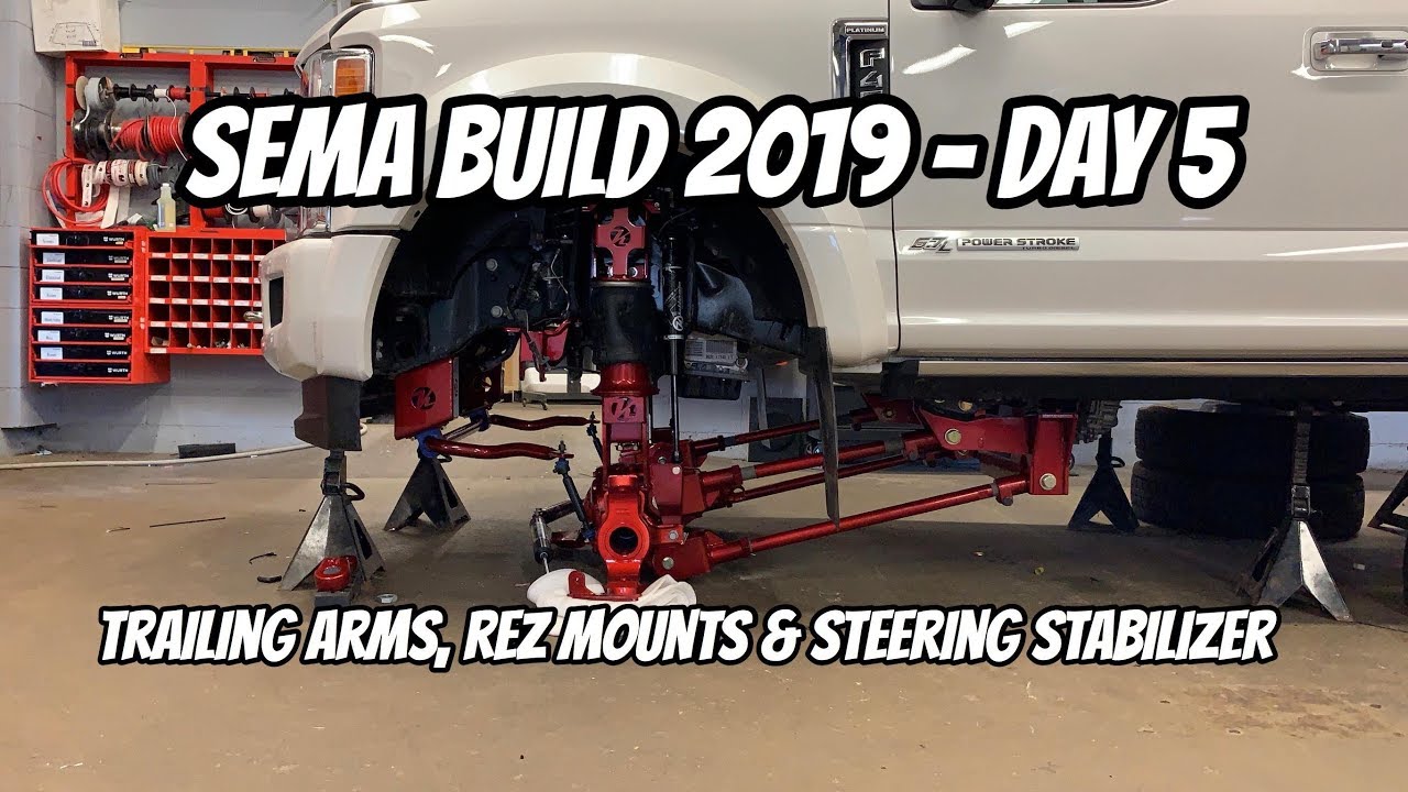 Day 5 - f450 Trailing Arms, Steering Stabilizer and Rez Mounts - YouTube