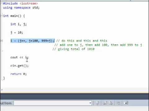 C++ Programming | Comma Operator | Tutorial - YouTube