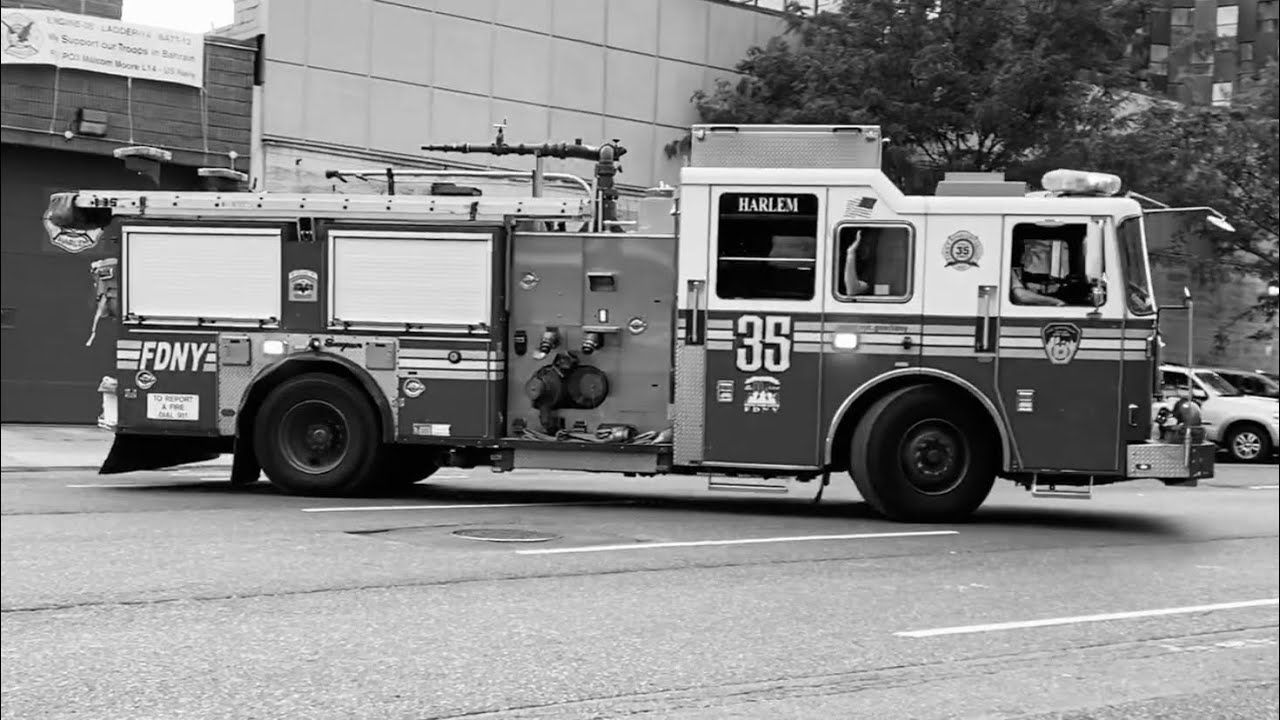 NEW SERIES - “IN BLACK & WHITE” - FDNY ENGINE 35 RESPONDING FROM ...