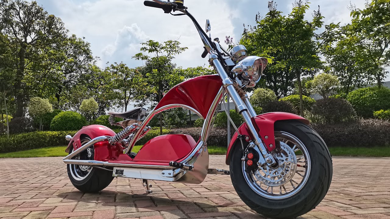 Mangosteen M1ps scooter custom chrome frame 4000w 80kmph EU - YouTube