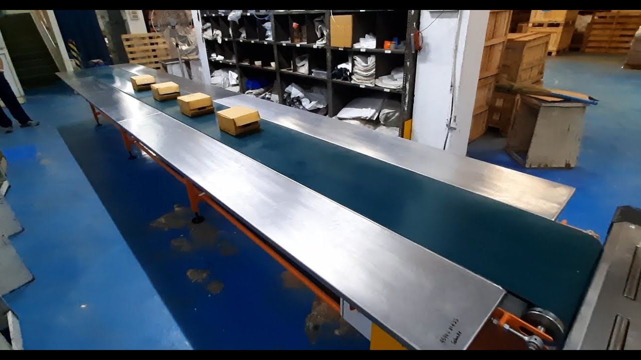 Packing Belt Conveyor - YouTube