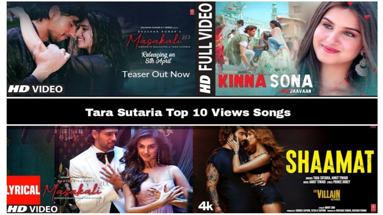 Tara Sutaria Top 10 Views Songs | Tara Sutaria All Songs | Tara Sutaria ...