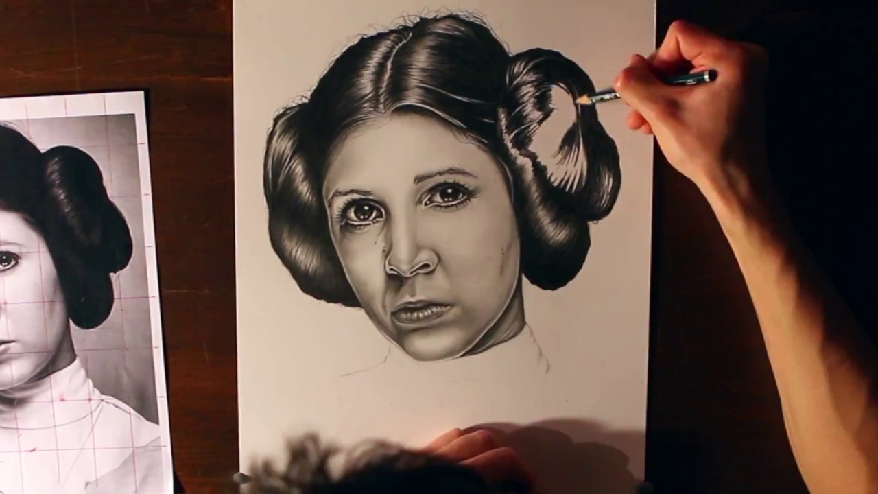 Drawing Princess Leia - YouTube