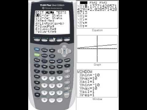 Linear Regression with a TI84 Graphing Calculator - YouTube