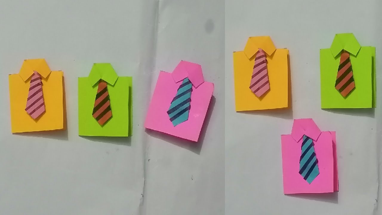 How to make a Paper Shirt Card | DIY Card for Dad or Brothers Easy ...