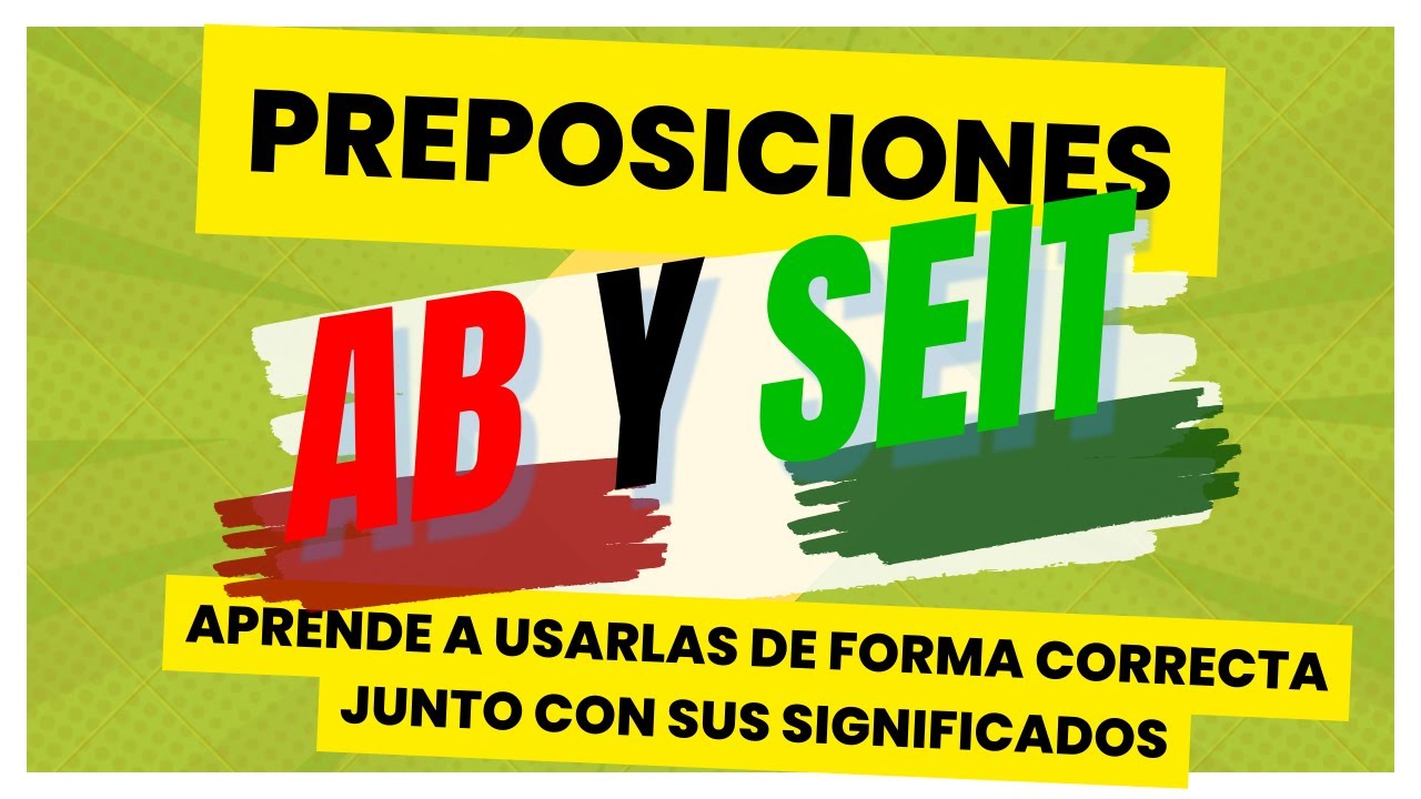 Diferencias entre 'ab' y 'seit' en Alemán: Entendiendo el Uso de las ...