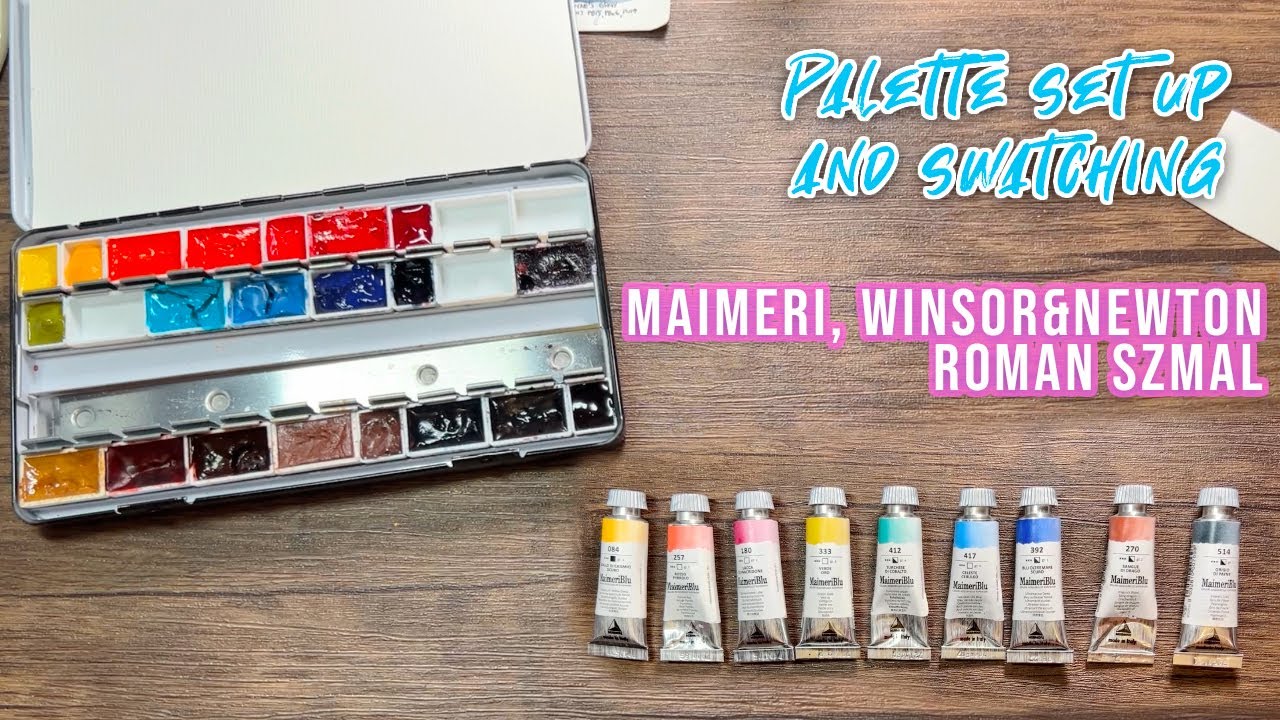 Maimeri Palette Set Up ~ Winsor&Newton, Roman Szmal Watercolor ...