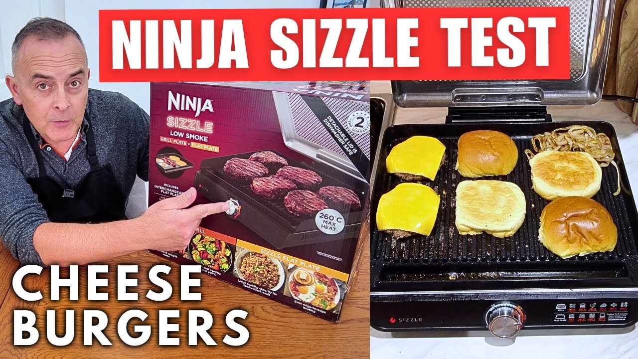 Amazing Cheese Burgers On The New Ninja Sizzle #cooking #burger #howto ...