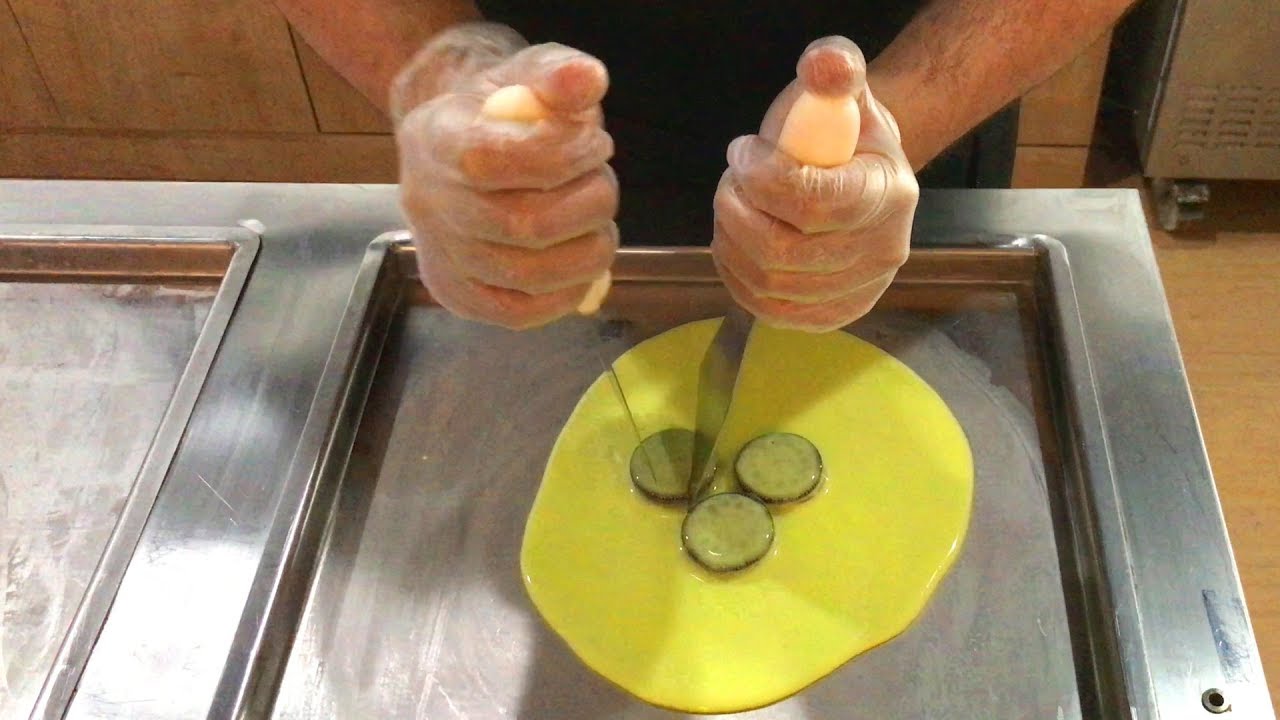 Ice Cream Rolls Oreo And Vanilla Ice Cream How To Make Thai Fried