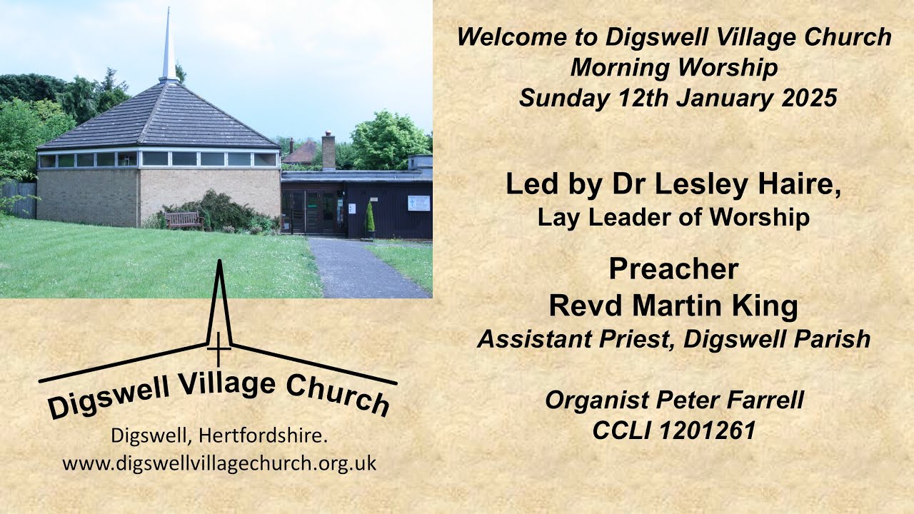 Digswell Village Church 12.1.25. 11.00am - YouTube