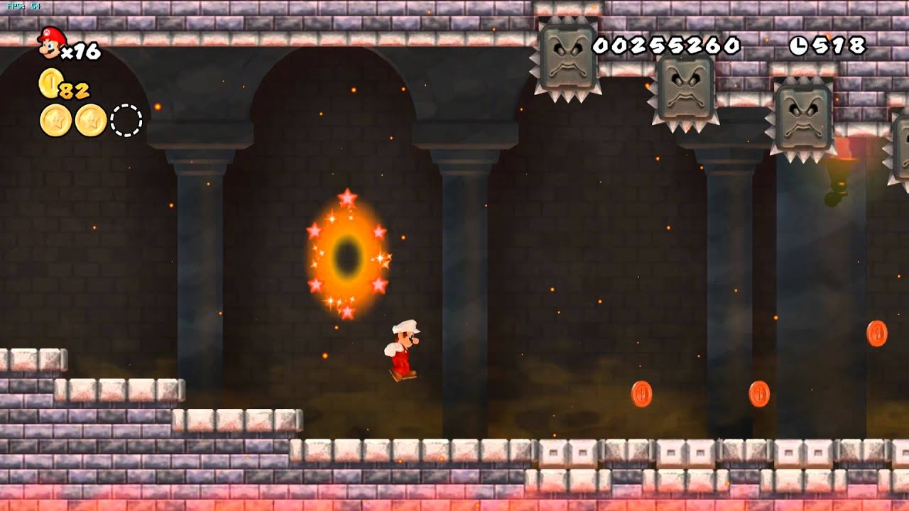 New Super Mario Bros Wii HD 1080p World 1 Castle 2 JEGUE BAUER - YouTube