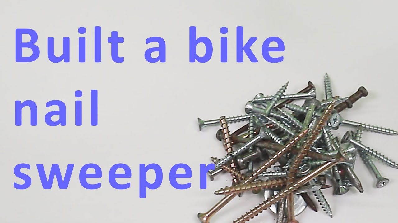 A bike POWERED magnetic NAIL sweeper - YouTube
