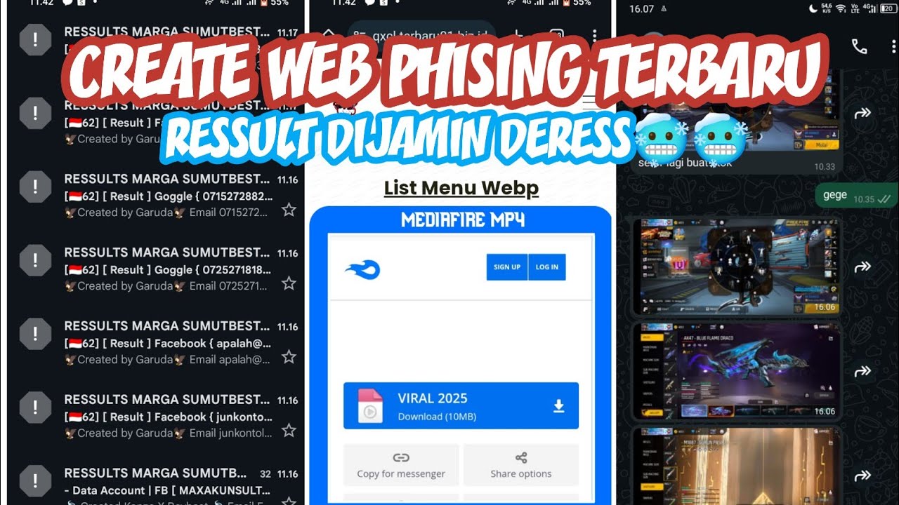 TUTORIAL BUAT WEB PHISING TERBARU 2025 | GRATIS LINK CREATE WEB P | AUTO PANEN AKUN🥶 - YouTube